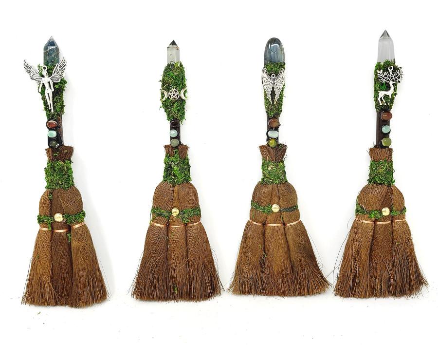 Gemstone Altar Broom – Castle Brooks Spiritual Supply